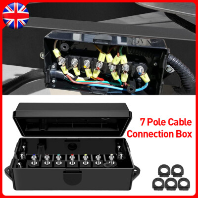 7 Gang Trailer Wire Connector Junction Box Cable Connection Box Kit 7 ...