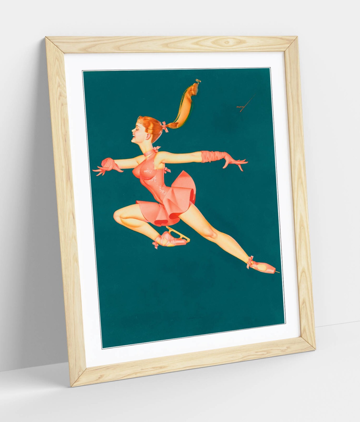 ICE CAPADES THE BALLERINA PIN UP GIRL 1950s-FRAMED WALL ART PAPER PRINT ...