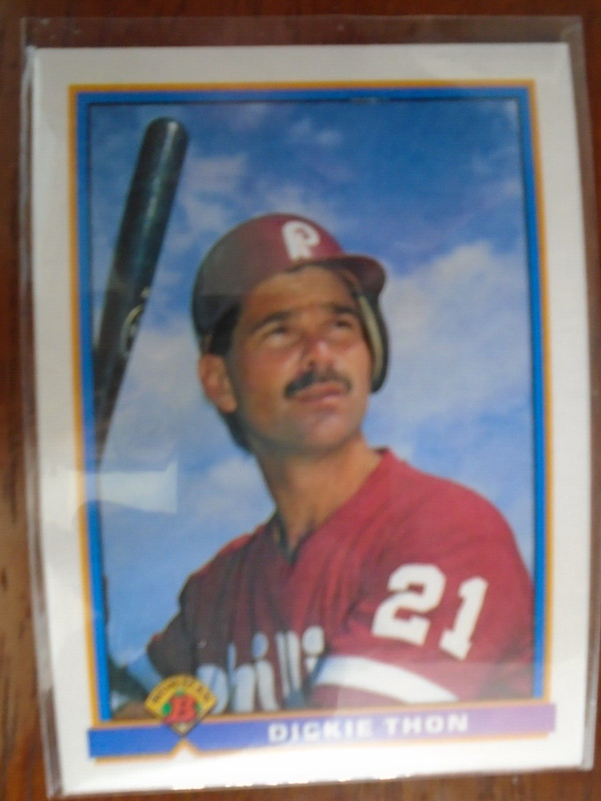 DICKIE THON PHILADELPHIA PHILLIES 1991 BOWMAN BASEBALL CARD #499 | eBay