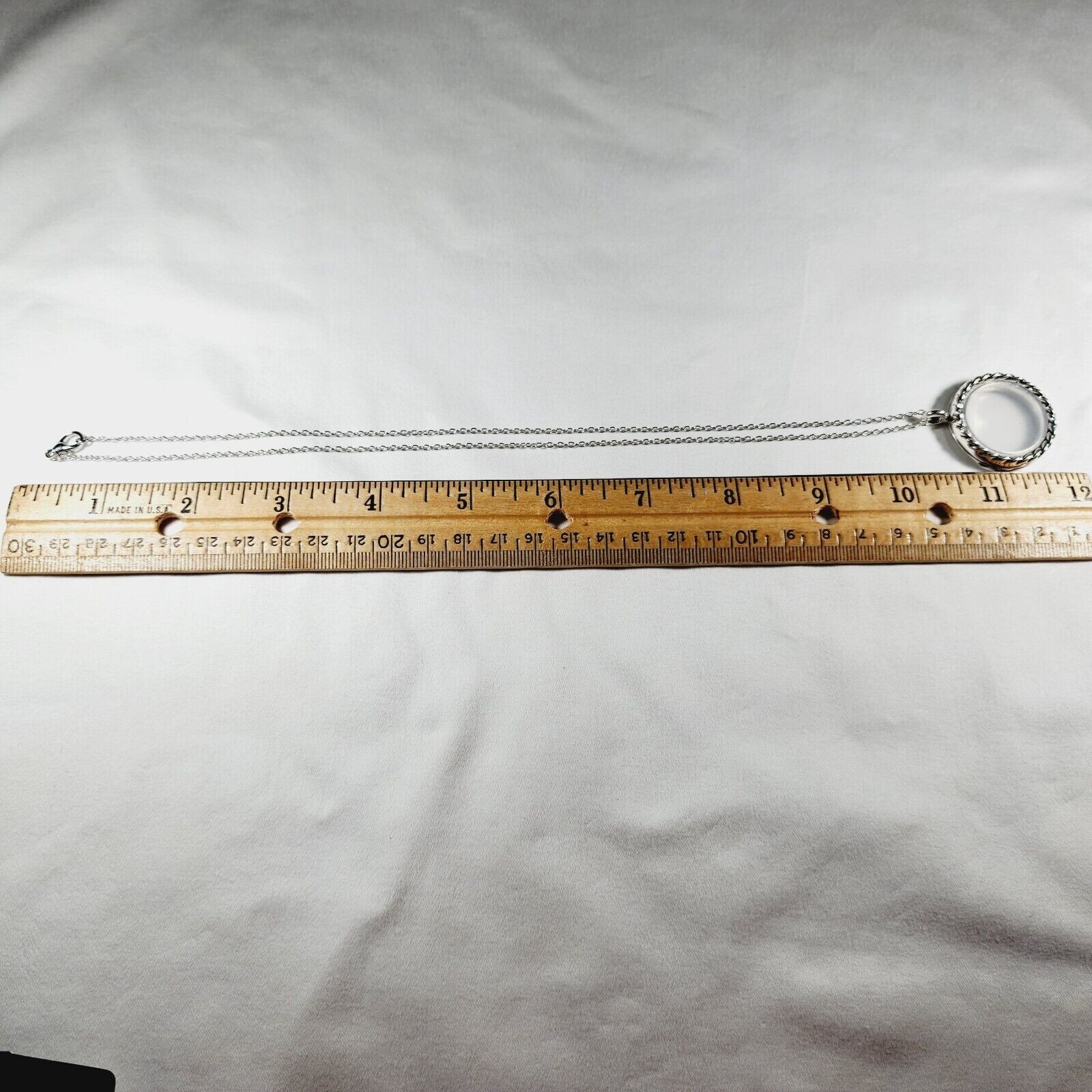 EFFY Silver Locket Pendant Charm Necklace - Opens To Put Memorable ...