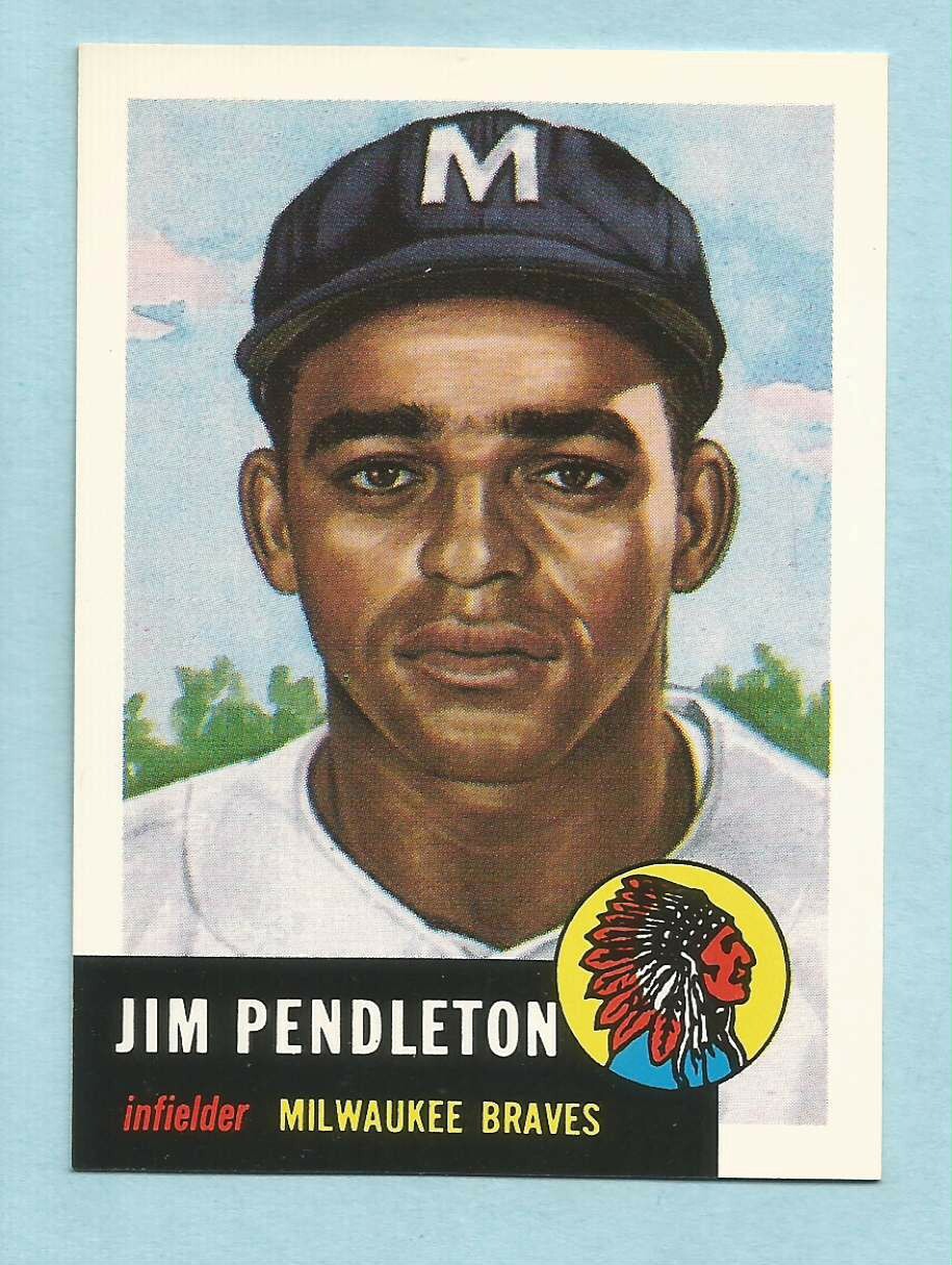 1991 Topps Baseball 1953 Archives Jim Pendleton #185 Milwaukee Braves ...