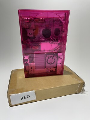 PlayStation 2 Slim Red Pink Translucent Ghost Case Replacement Rare ...