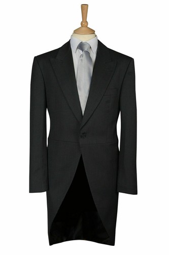 5 PIECE PACKAGE CHARCOAL GREY TAILCOAT MORNING SUIT ROYAL ASCOT WEDDING ...
