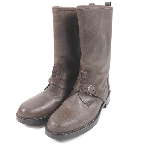 HERMES Used Process Belt Included Leather Engineer Boots 40 Work Boots ...