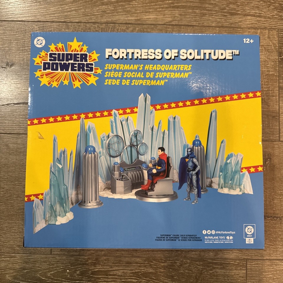 Superman Movie DC Super Powers Fortress Of Solitude McFarlane Toys Gold ...