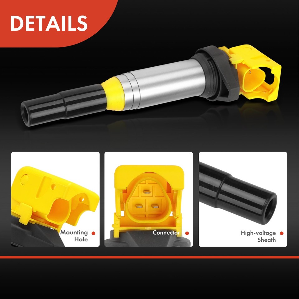 4x Yellow Ignition Coil for Mini Cooper Cooper Countryman Cooper ...