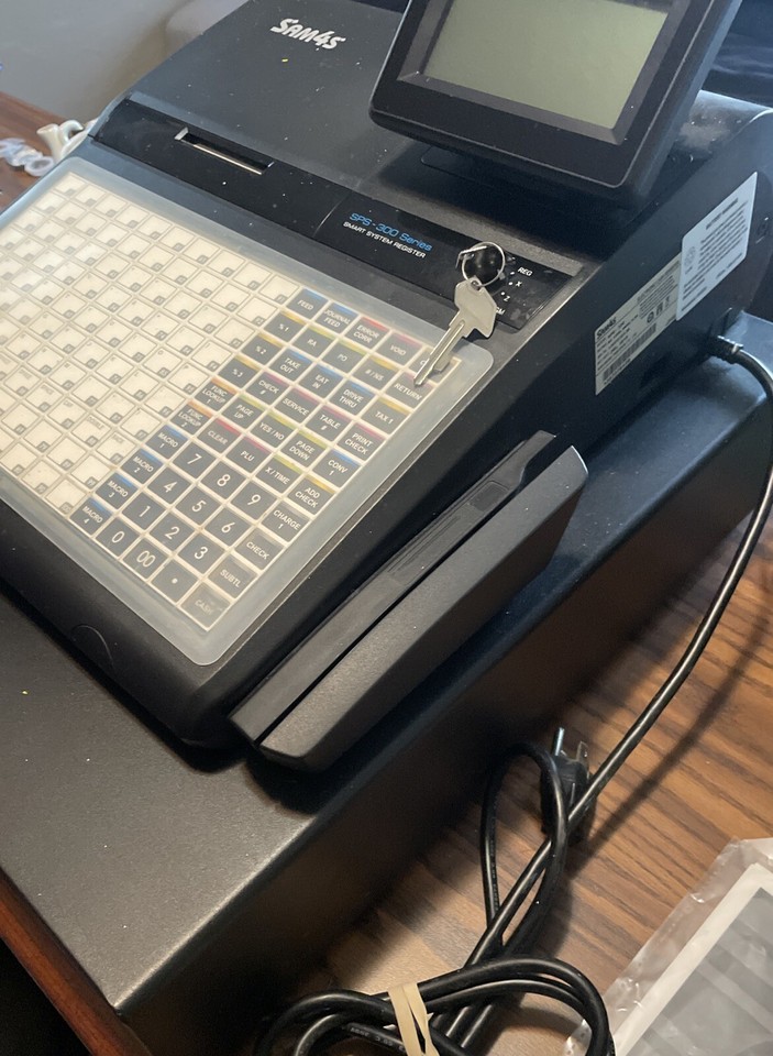 Sam4s SPS-300 Series Cash Register + Keys & Cash Drawer Repair Or Parts ...