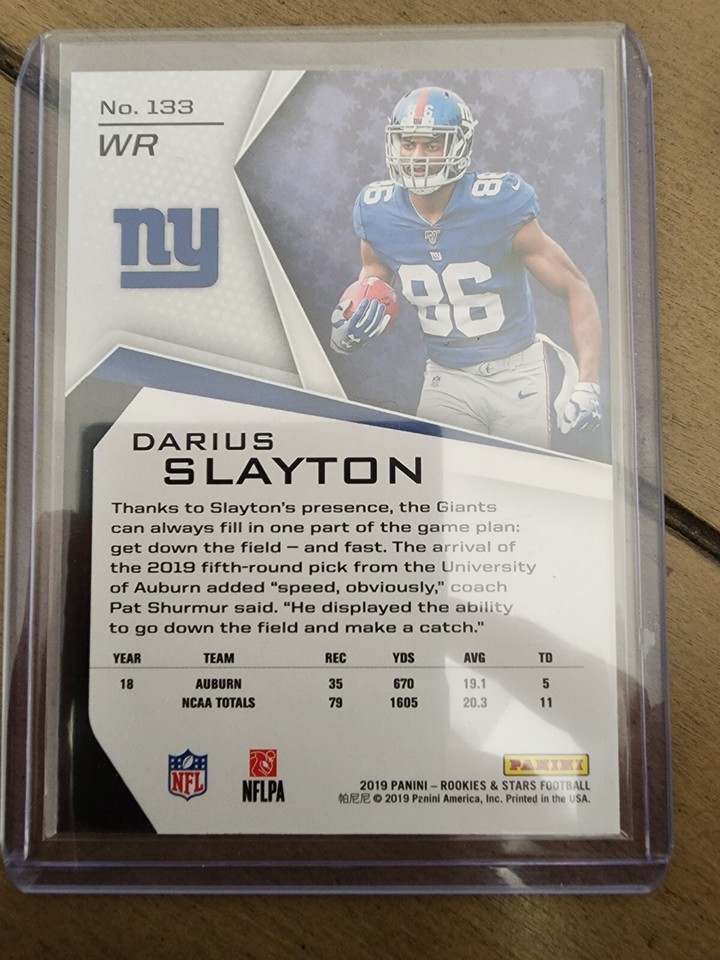 Darius Slayton 2019 Rookies & Stars Rookie RC GOLD /10 | eBay
