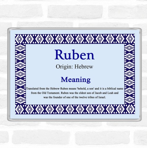 Ruben Name Meaning Jumbo Fridge Magnet Blue | eBay