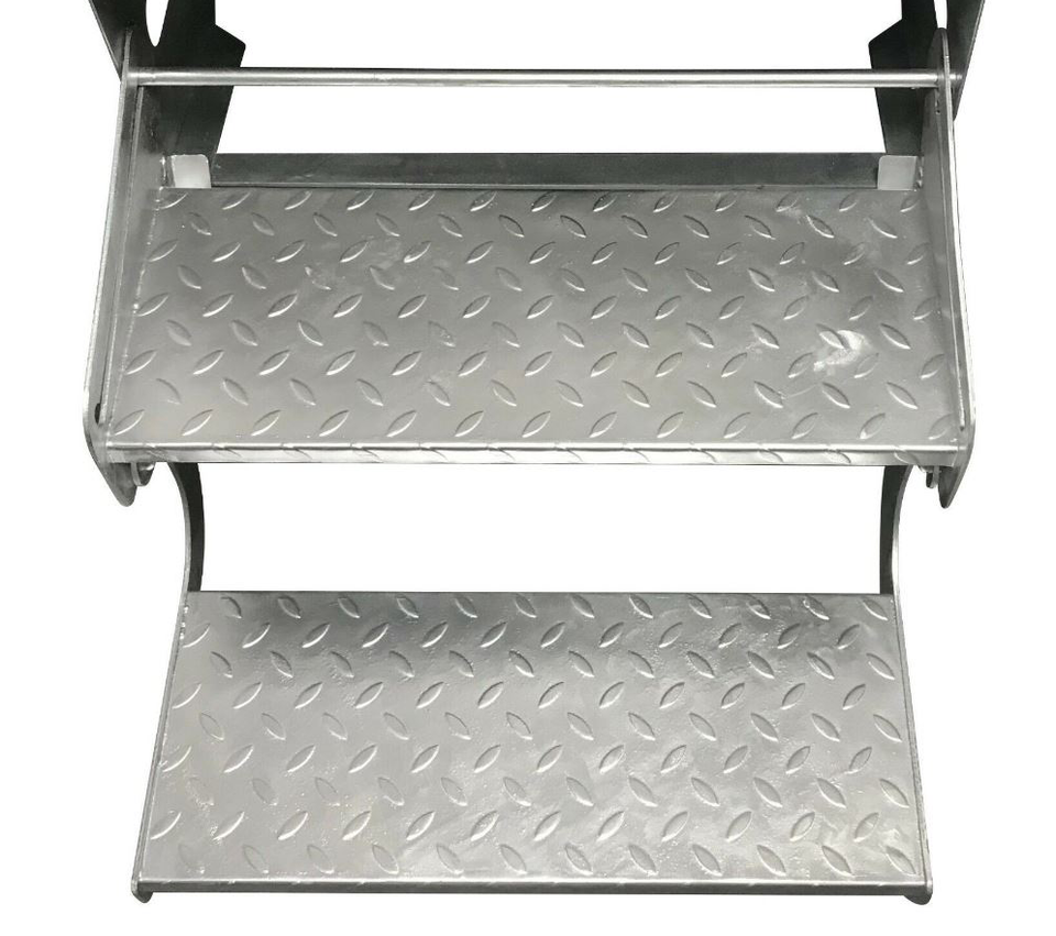 MANUAL DOUBLE PULL OUT DROP DOWN FOLDING STEP motorhome RV campervan ...