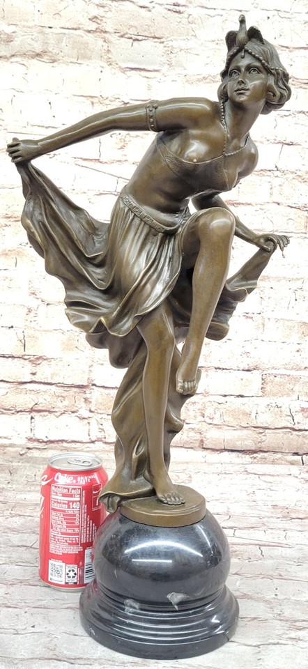 Art Nouveau/Decor Hand Made Gypsy Dancer Bronze Patina Sculpture Statue ...