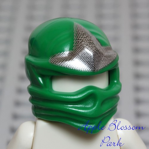 NEW Lego Ninjago GREEN NINJA MINIFIG HELMET - Lloyd ZX Minifigure Head ...