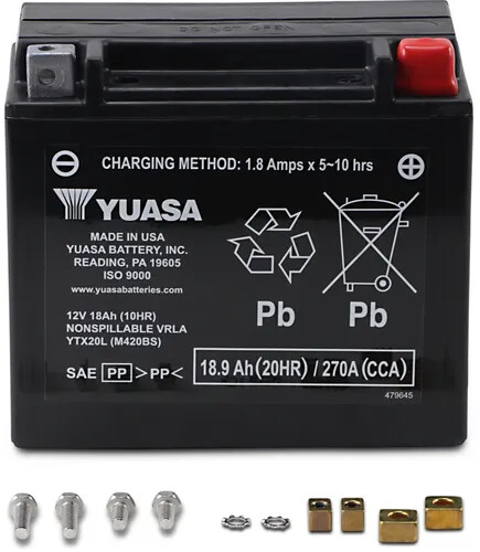 Factory Activated AGM Battery YTX20L Harley Blackline 11 | eBay