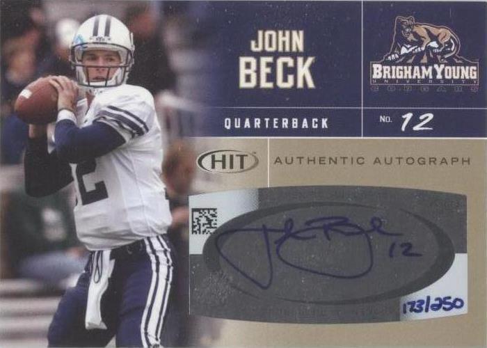 2007 SAGE Hit - Autographs John Beck #A32 Gold /250 (AU, RC) for sale ...