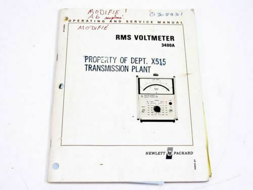 HP 3400A RMS Voltmeter Hewlett Packard 3rd Generation AC for sale ...