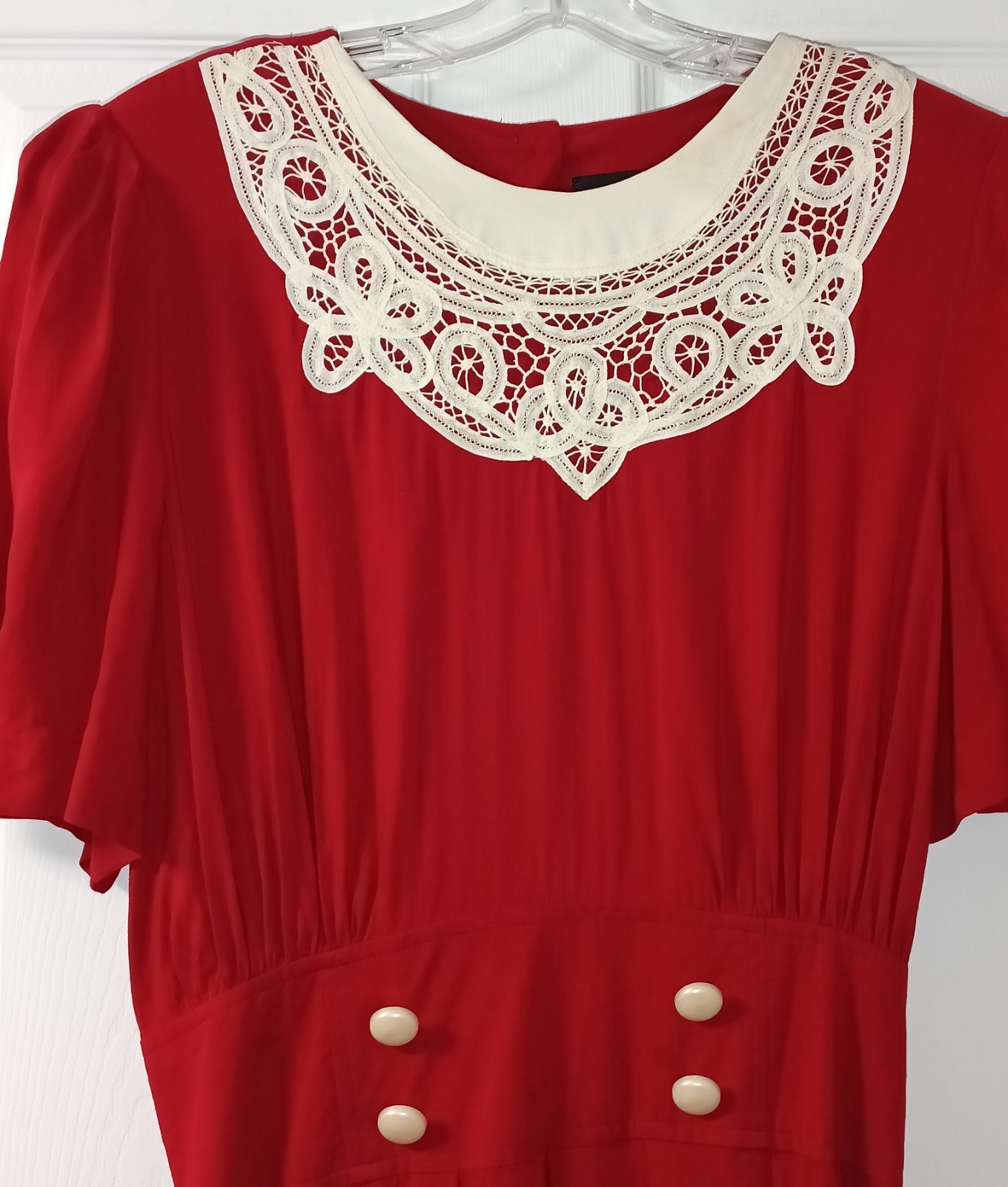 Vintage MHM Melissa Harper Women's 80s Red Dress Size… - Gem