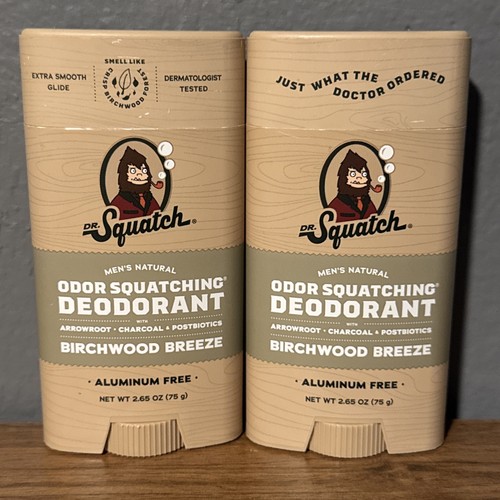 Dr. Squatch Men's Deodorant Birchwood Breeze 2 Pack | eBay