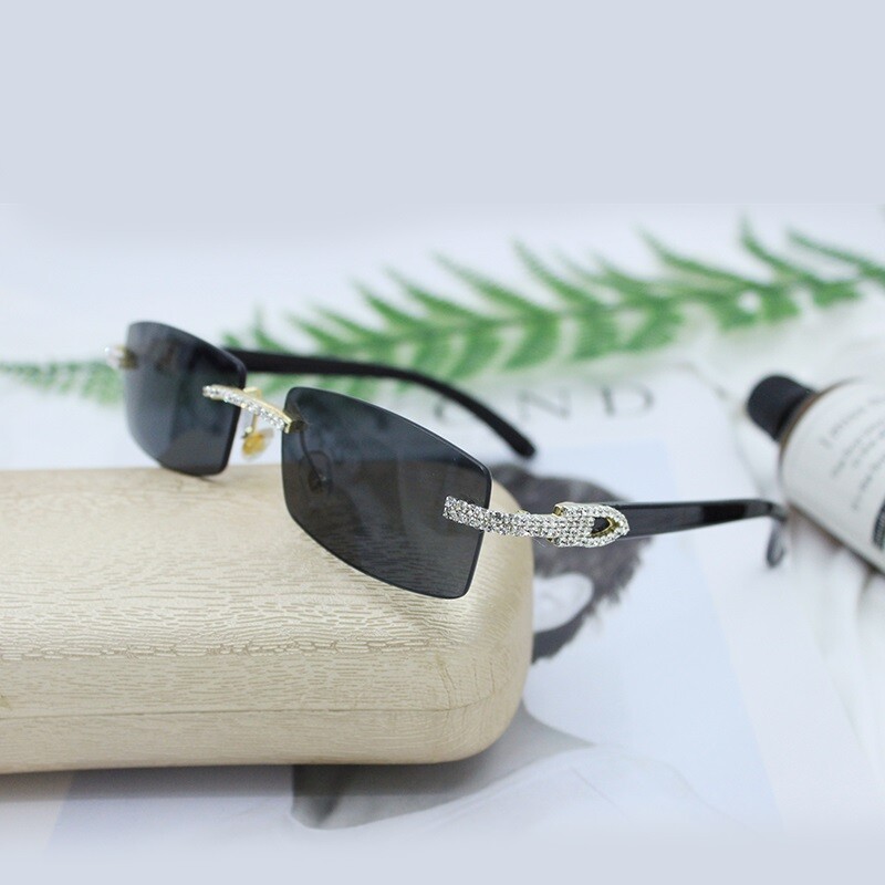 Diamond Sunglasses Eye Wear Shades Wood Designer Buffs Retro Hip Hop ...