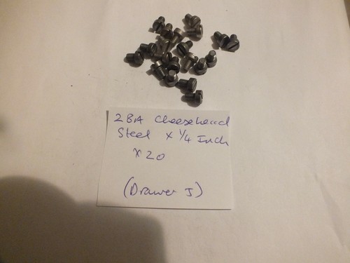 2 BA STEEL CHEESEHEAD SCREWS - 1/4 INCH X 20 - FREEPOST | eBay