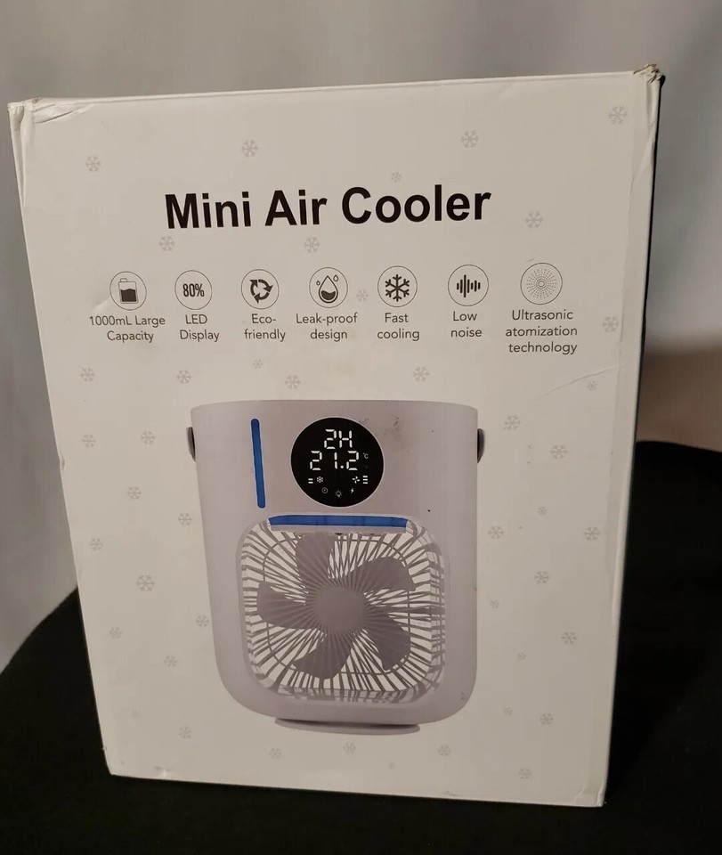 Mini Air Cooler Portable Air Conditioner Cool Bedroom Office USB Fan ...