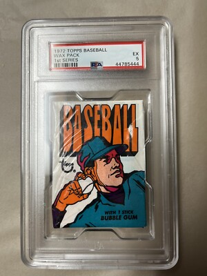 1972 Topps Baseball wax pack unopened psa 5 graded series 1 fisk rookie ...