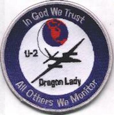 4" USAF AIR FORCE U-2 DRAGON LADY BLUE WHITE BORDER EMBROIDERED JACKET ...