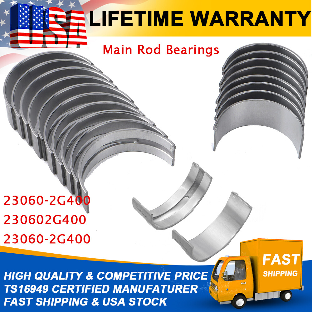 Main Rod Bearings For 06-16 Kia Optima Hyundai Sonata 2.4L DOHC 16v ...