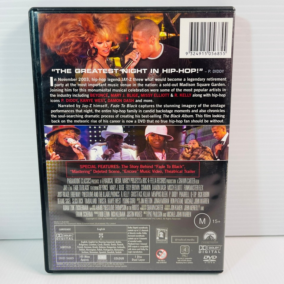 Jay Z - Fade to Black - DVD Music Industry Common Sean Combs Michael ...