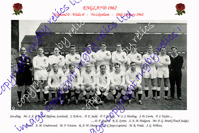 ENGLAND (v Wales) 1962 RUGBY TEAM PHOTOGRAPH | eBay UK