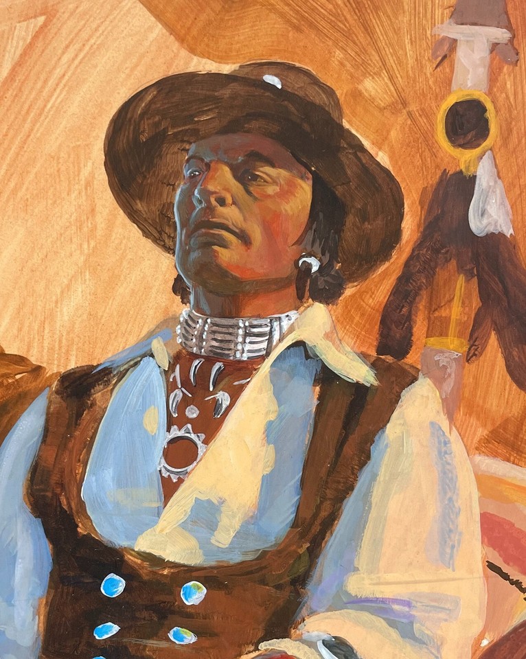 Donald Putt Putman California portrait painting Native American Indian ...