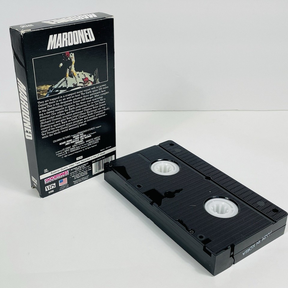 Marooned VHS Goodtimes Home Video with Gregory Peck and Gene Hackman ...