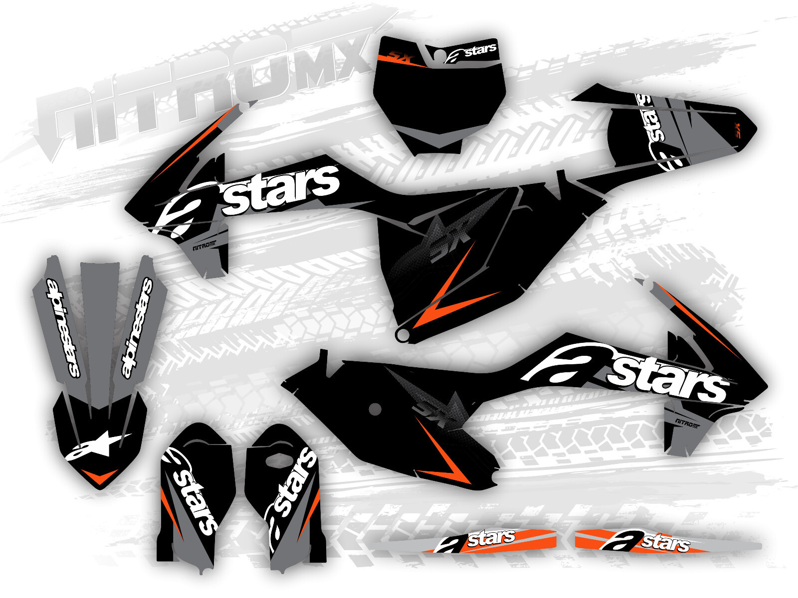 NitroMX Graphics for KTM SX 85 SX85 2018 2019 2020 2021 2022 2023 2024 ...