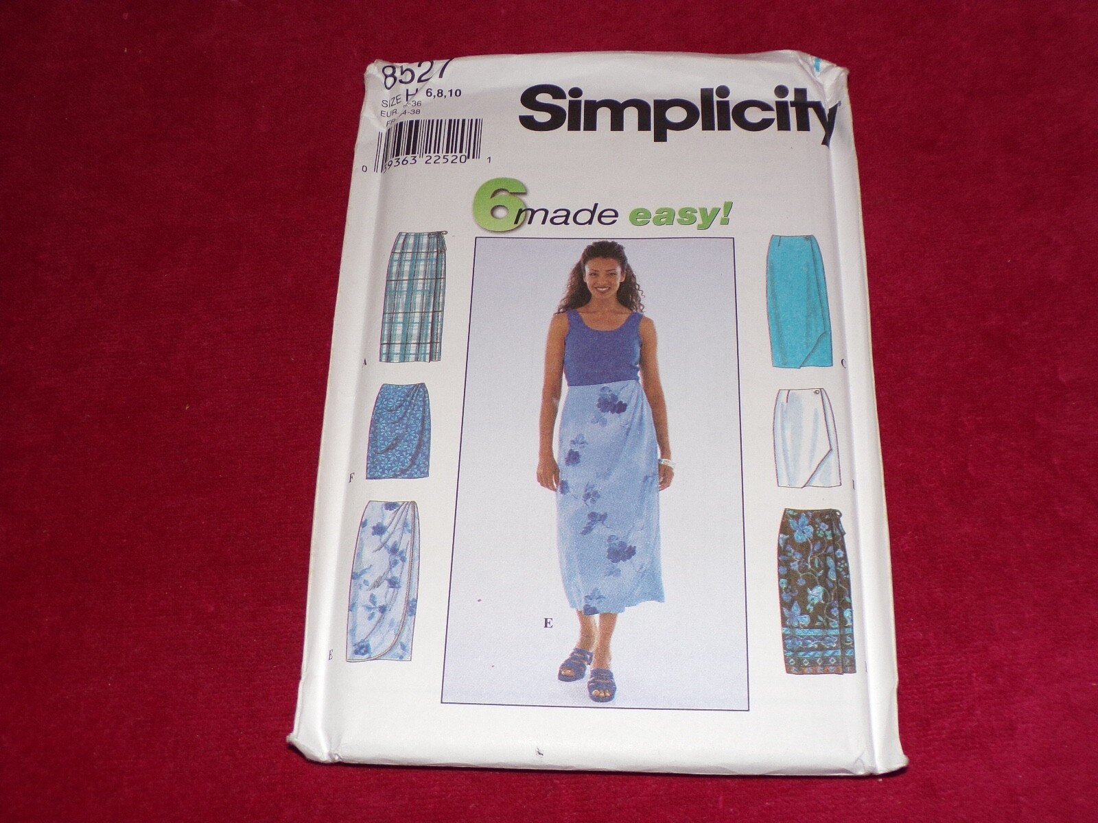 🌼 SIMPLICITY #8527 - LADIES EASY ( 6 STYLE-2 LENGTH ) WRAP SKIRT ...