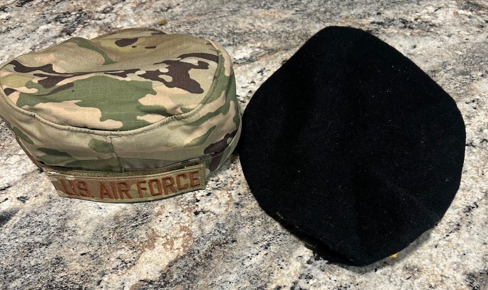 US AIR FORCE SECURITY FORCES BLACK WOOL BERET, PATROL CAP & PATCH | eBay