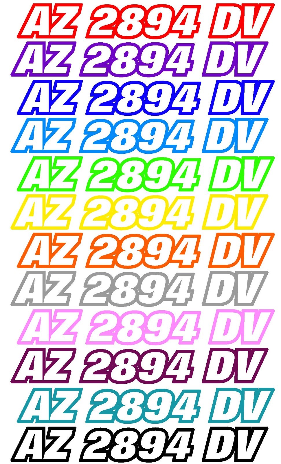 BOAT PWC JET SKI SEA DOO CUSTOM REGISTRATION HULL ID NUMBER DECAL ...