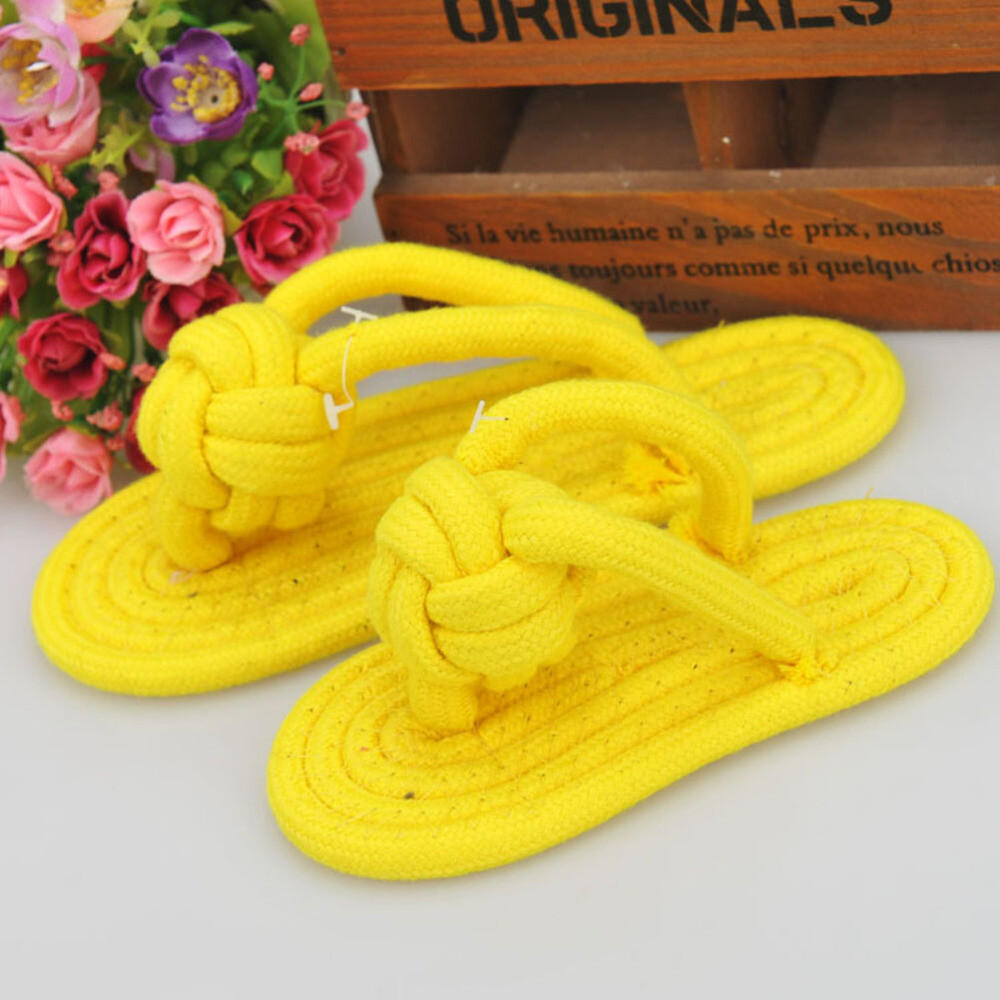 Cleaning Slippers Teething Toy Puppy Dog Toys Cotton Chew Small Manual ...
