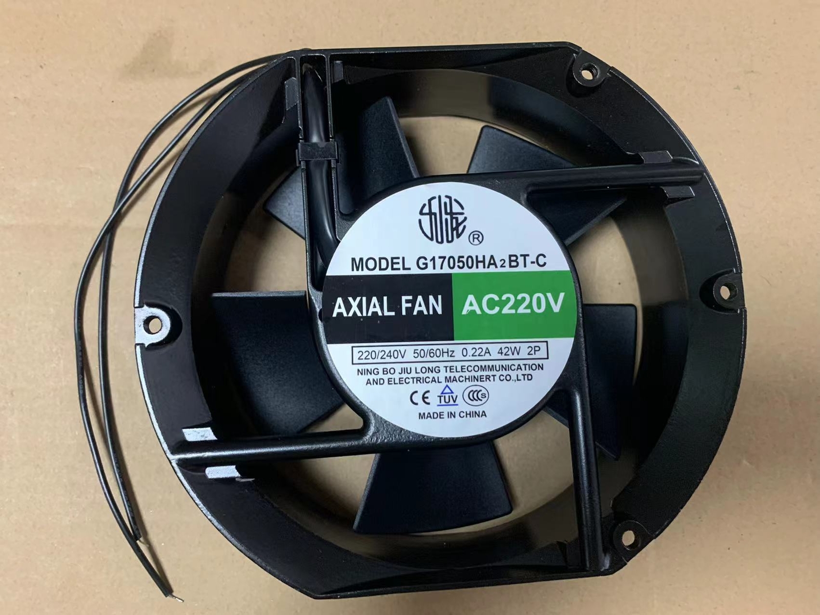 1 PCS JIU LONG Fan G17050HA2BT-C AC 220V 0.22A 17251 17CM 2 wire ...