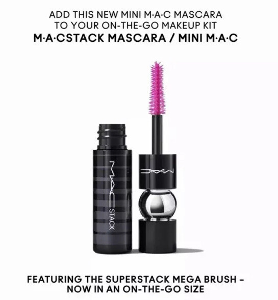 MAC Stack Mascara Infinite Build Volume + Length Black 0.27 oz / 8ml ...