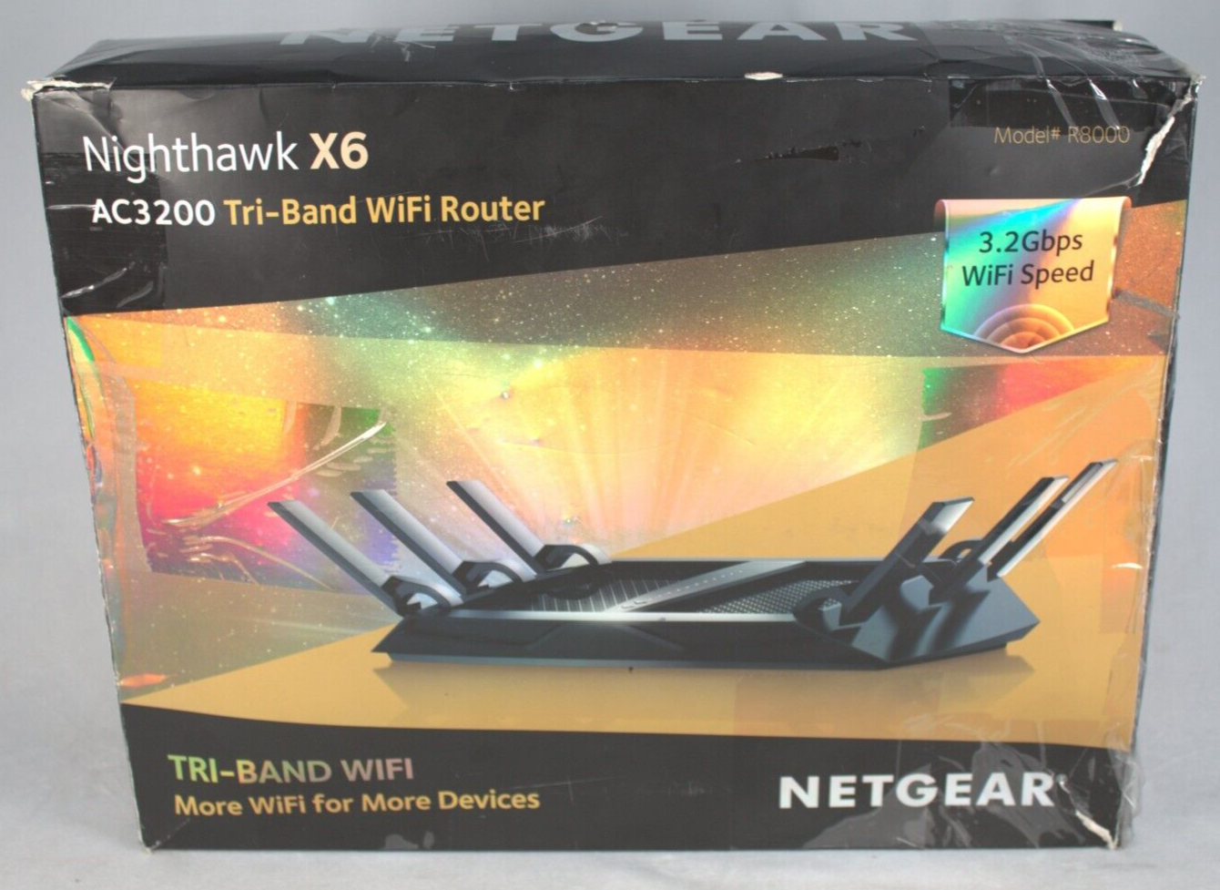 NETGEAR R8000 3200 Mbps 5 Port 3200 Mbps Tri-Band Wireless Router ...