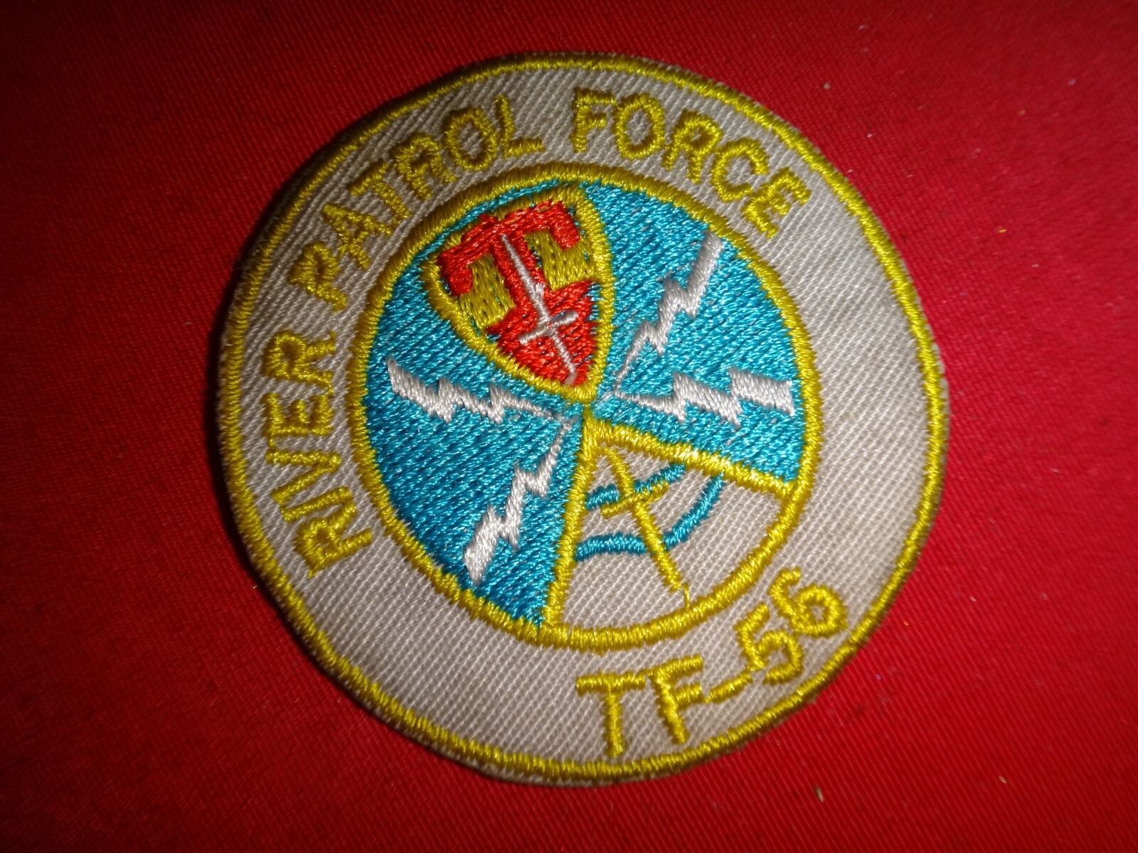 Vietnam War Beret Patch Joint US Navy RIVER PATROL Force Task Force TF ...