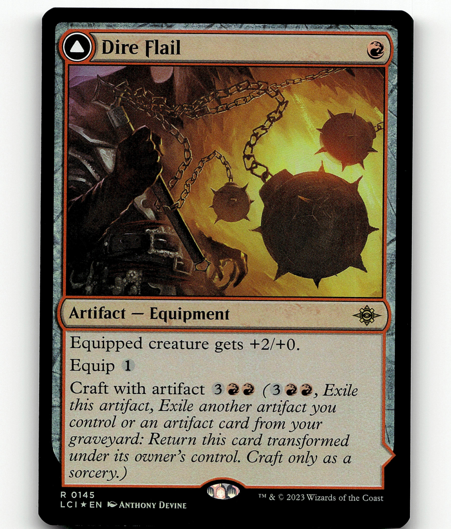FOIL - MTG Dire Flail 145 - The Lost Caverns of Ixalan | eBay