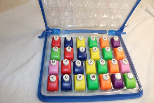 Alphabet A-Z 26 Metal Paper Punch Set Scrapbooking Stamp With Case NICE ...