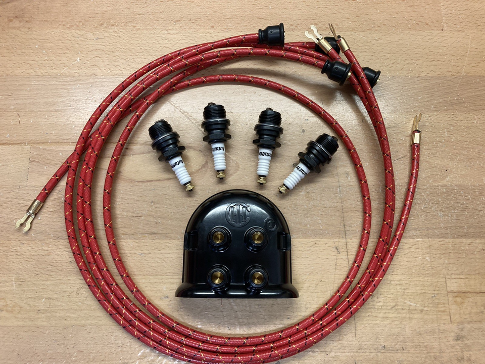 IH Farmall F-12 Tune Up Kit Spark Plugs, Cloth Wires, F4 Magneto Cover ...