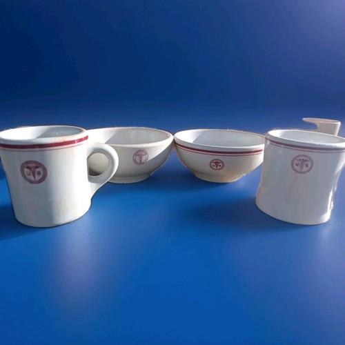 Vintage Red Cross Military Mess Hall US Army 1940s Coffee Cups Cereal ...