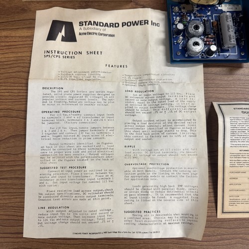 Standard Power SPS 15-12 0000-301566-01 Power Supply 115/230V 47-440Hz ...