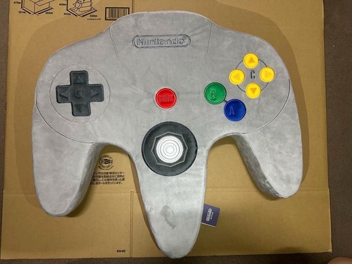 Kyoto Nintendo Museum Limited Nintendo 64 controller big cushion N64 ...
