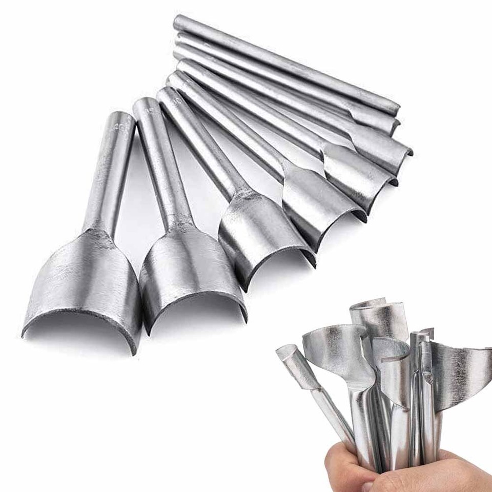 7Pcs Arc-Shaped Punch Leather Craft Half-Round Cutter Punch for Strap ...