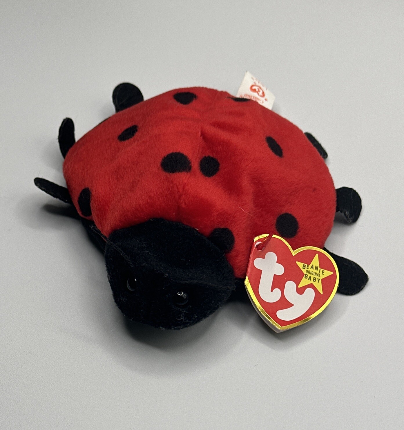 Ty Beanie Baby Lucky the Ladybug style 4040 1993 PVC Pellets 10 Spots ...