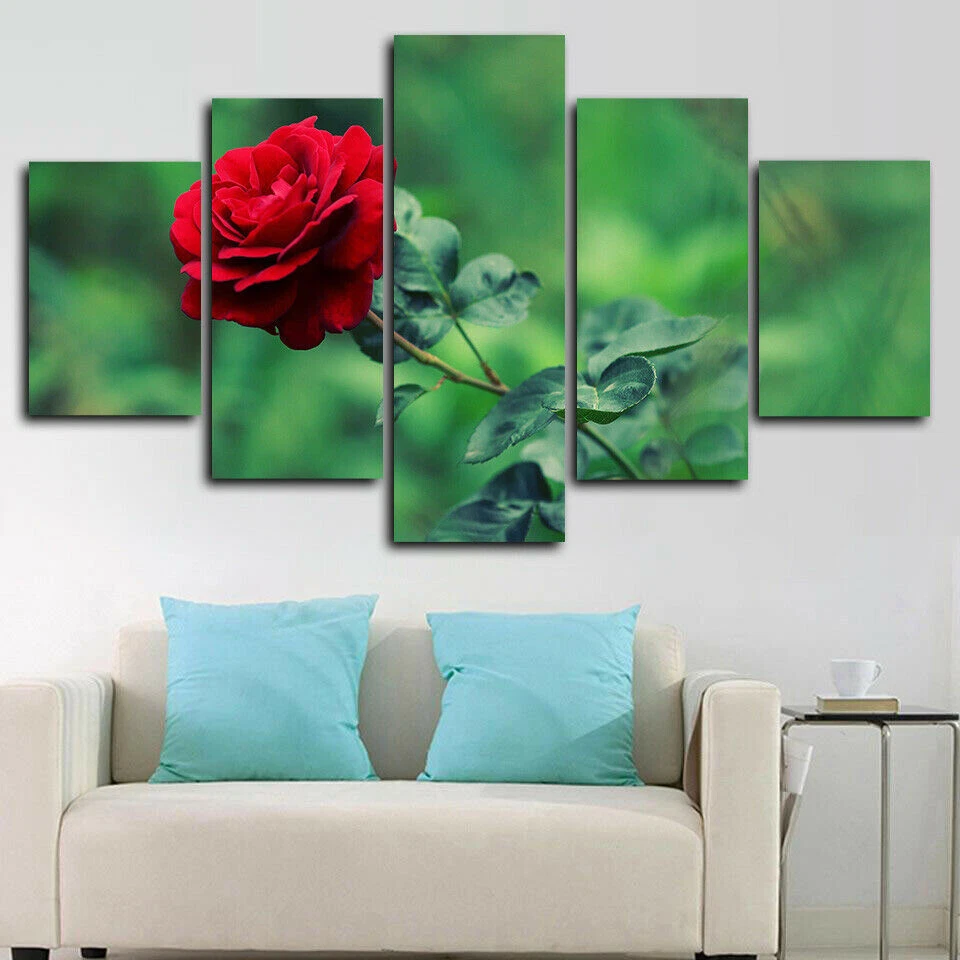 Red Rose On Canvas Us