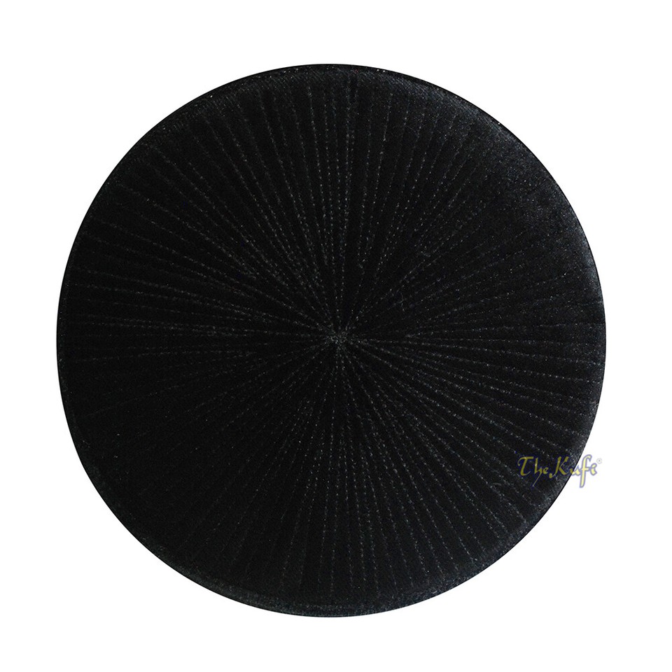 Black Premium Rigid Velvet Kufi Hat Turkish Chechen-style - Muslim ...